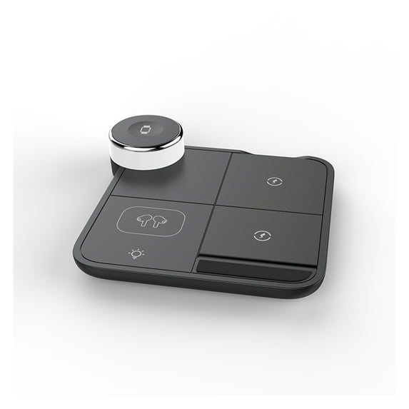 4 In 1 Wireless Charging Station With LED Light Qi For Phone Watch ...