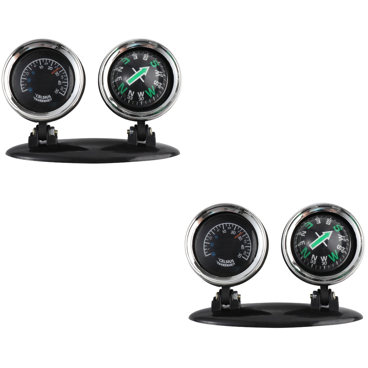 4 In Car Ornaments Direction Dashboard Ball Digital Thermometer ...
