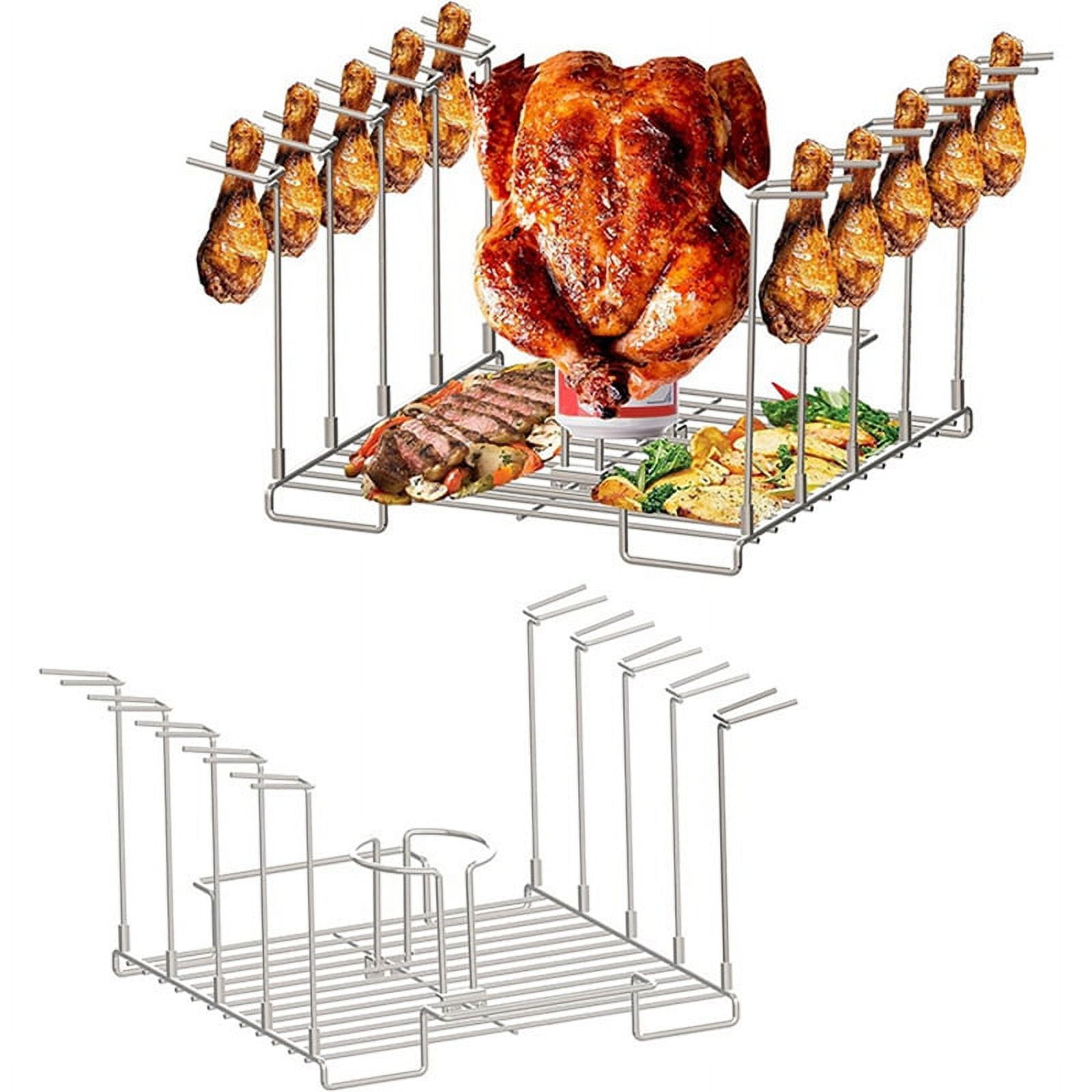 4 In1 Can Chicken Holder for Grill and Smoker, Stainless Steel Beer ...