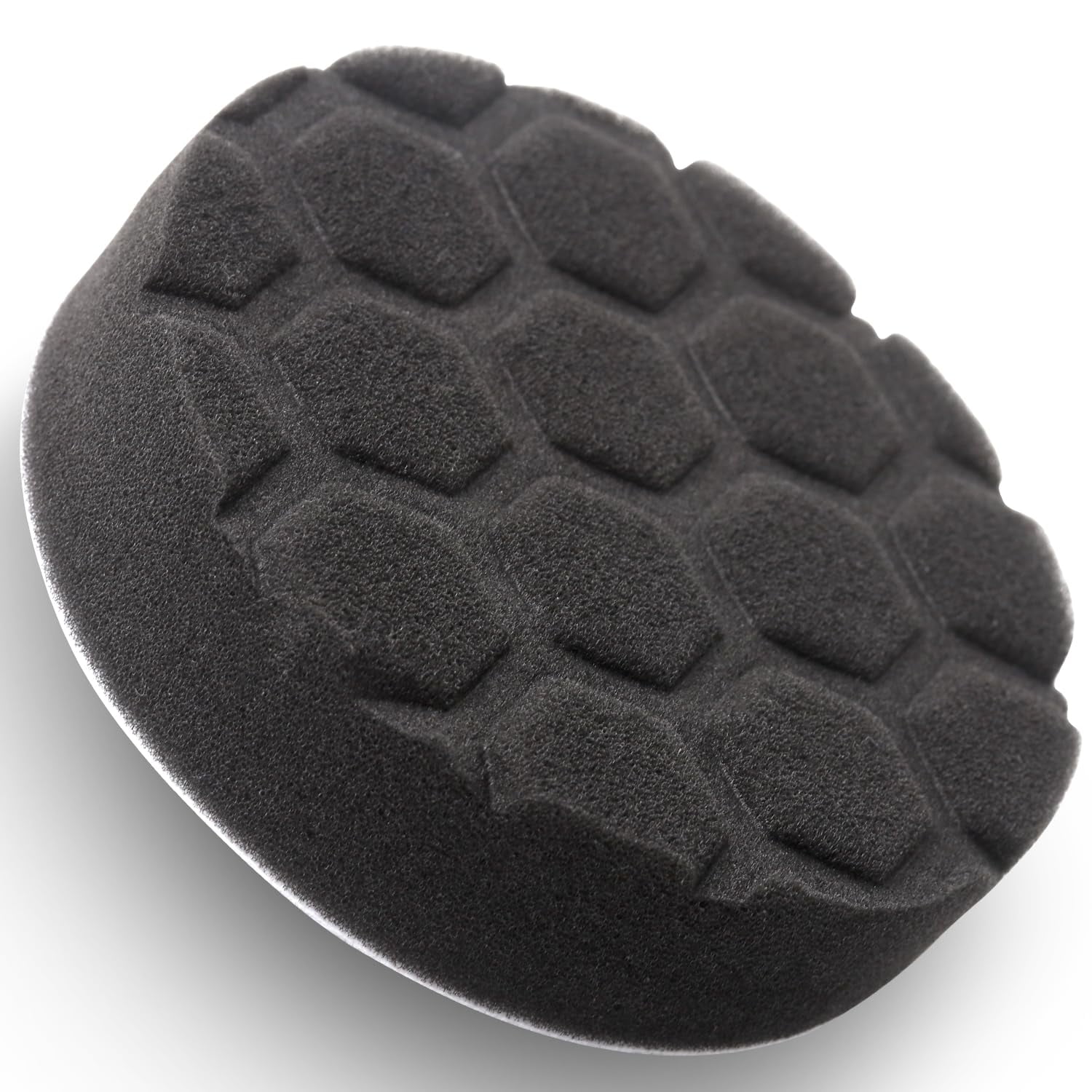 4-Inch (100mm) Black Hexagonal Foam Polishing Pad – High-Density ...
