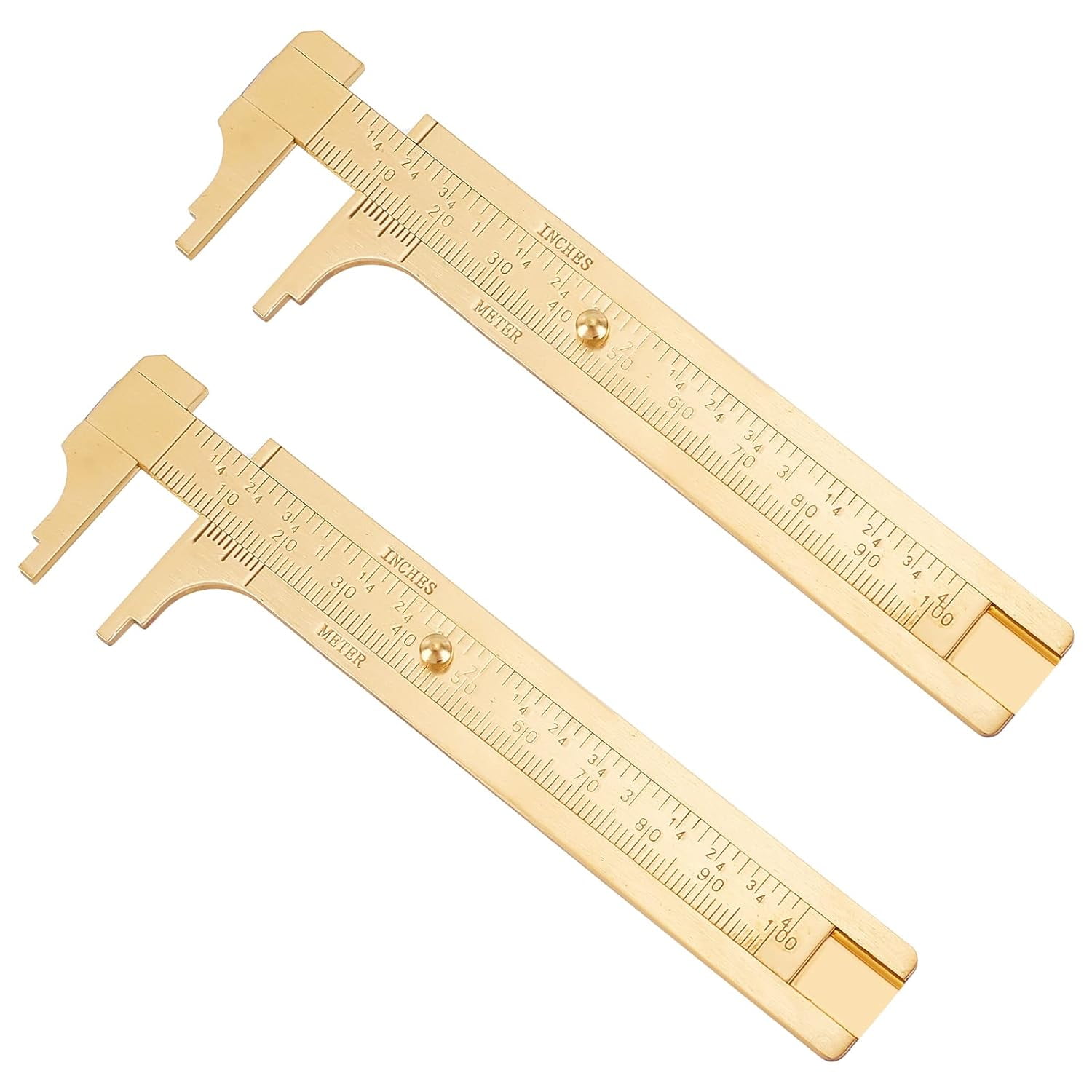4 Inch/100mm Brass Vernier Caliper Mini Sliding Pocket Caliper for ...