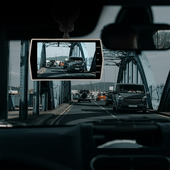4-Inch 1080P HD Dash Cam, Front and Rear Dual Lens Car Camera with ...
