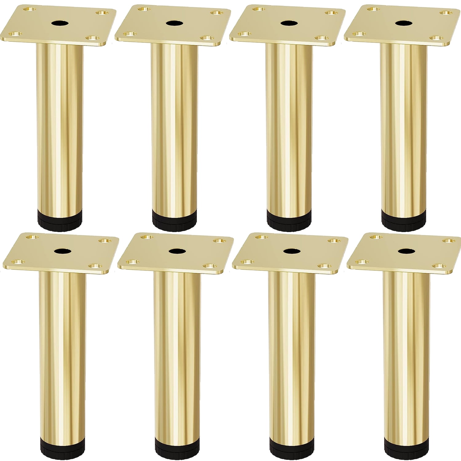 4 Inch /10cm Metal Furniture Legs, Btowin VCF 8Pcs Glod Adjustable ...