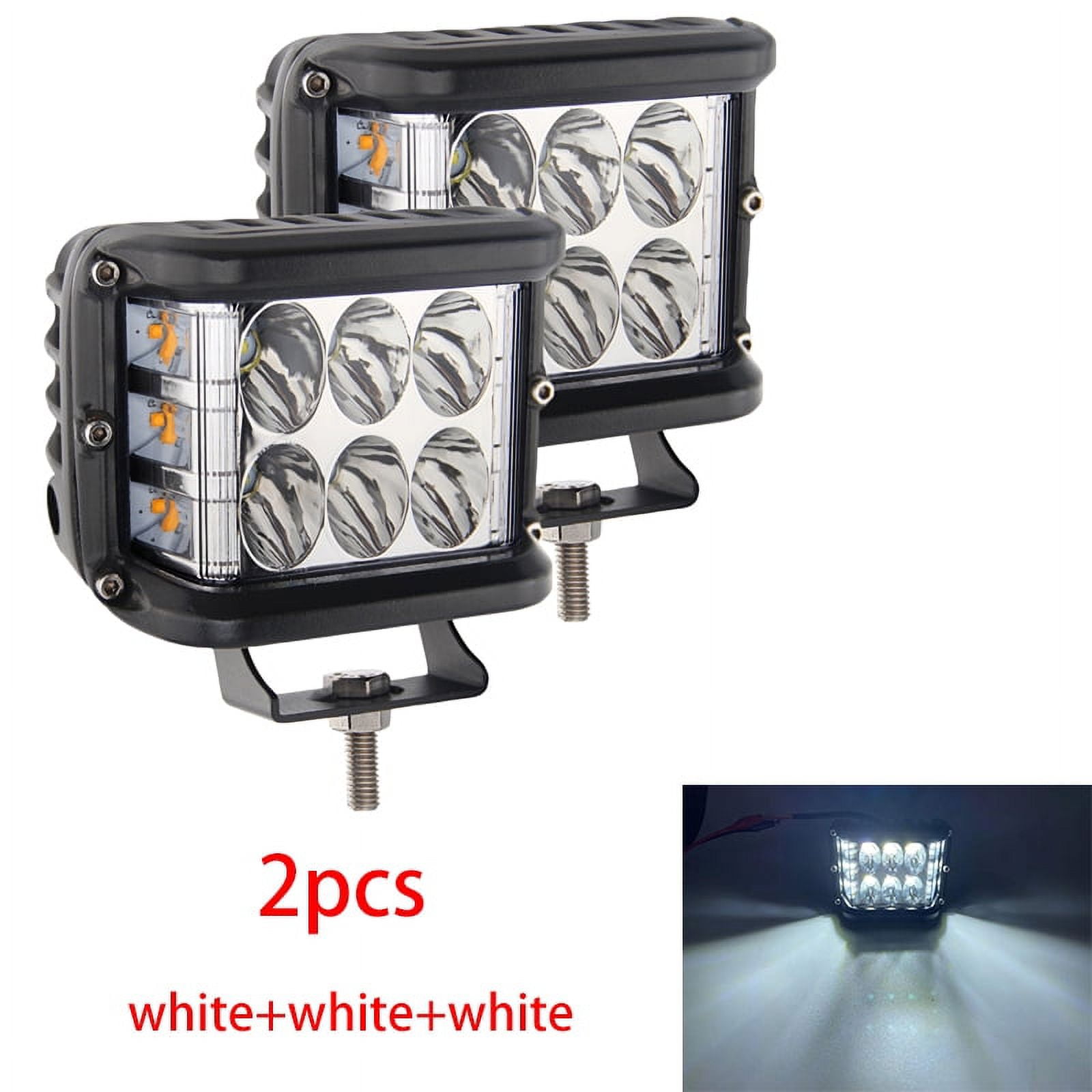 4 Inch 12V 90 W Side Shooter Pods Combo LED Work Light Strobe Lamp Fog ...