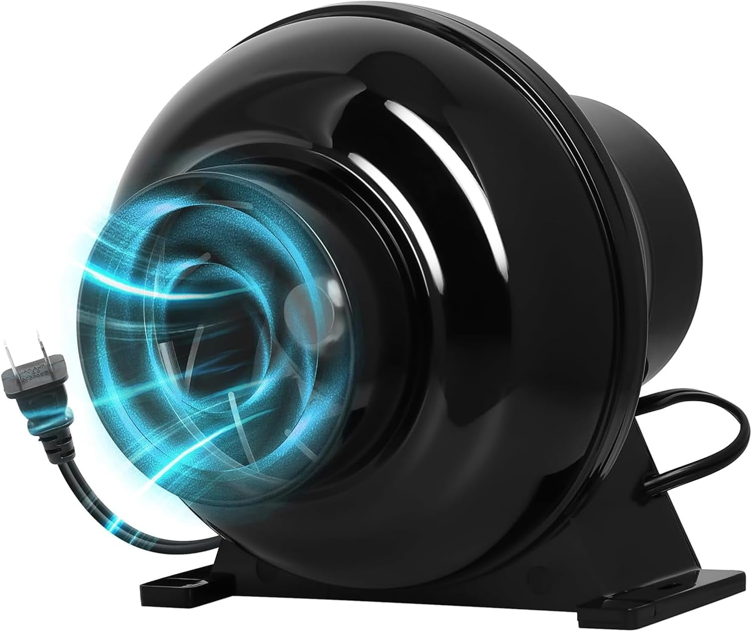 4 Inch 195 CFM Inline Duct Ventilation Fan Exhaust Fan Quiet Air Vent Booster Fan Blower for ...