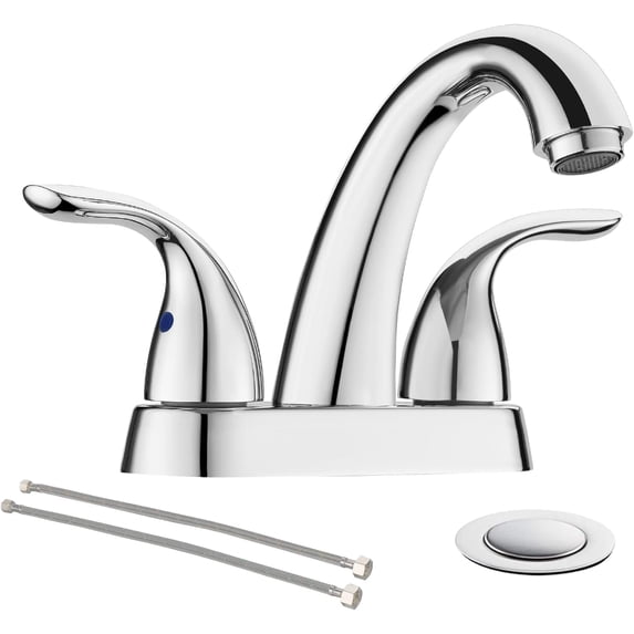 4 Inch 2 Handle Centerset 2 or 3 Holes Bathroom Faucet, Vanity Sink ...