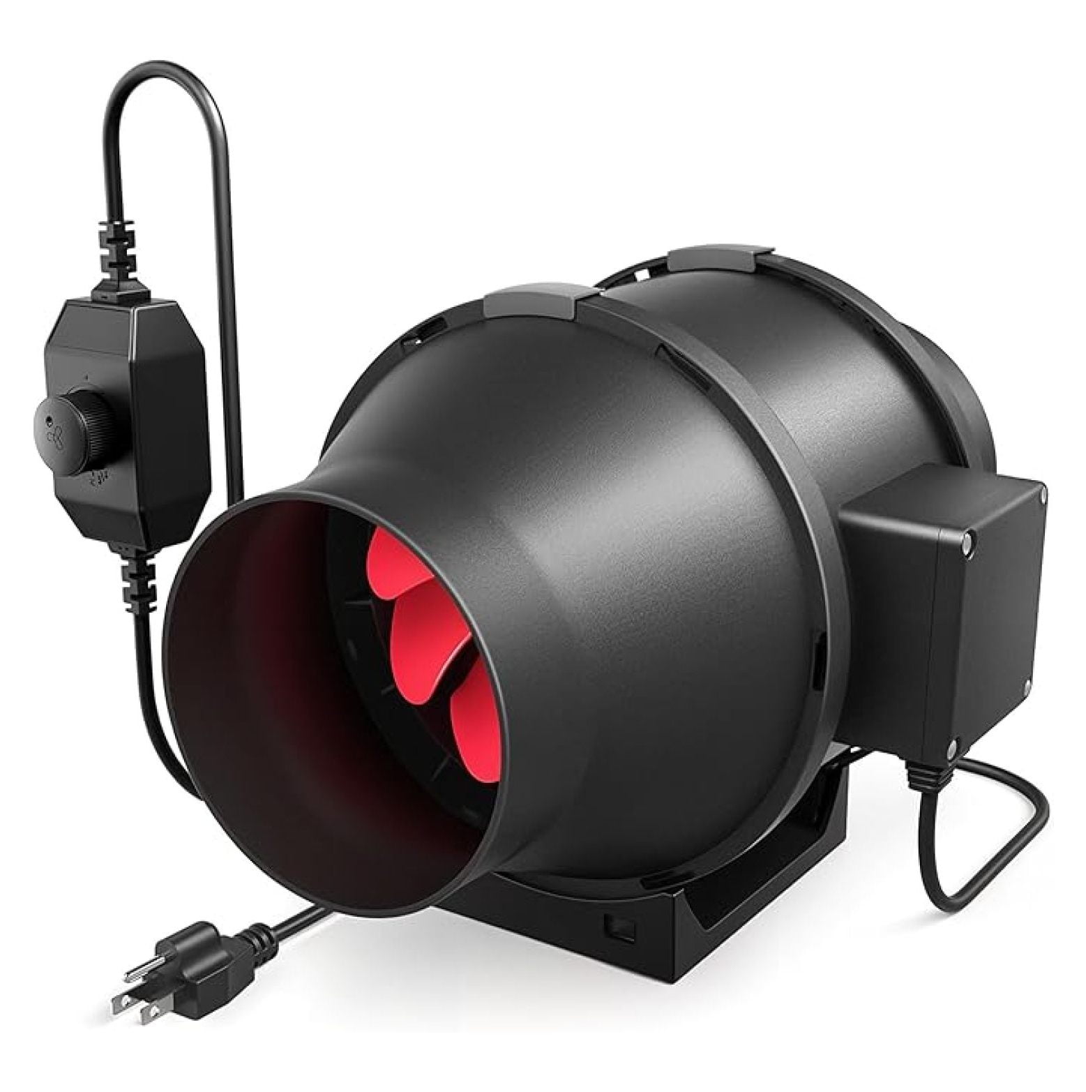 4 Inch 200 CFM Inline Duct Fan with Variable Speed Controller, Exhaust ...