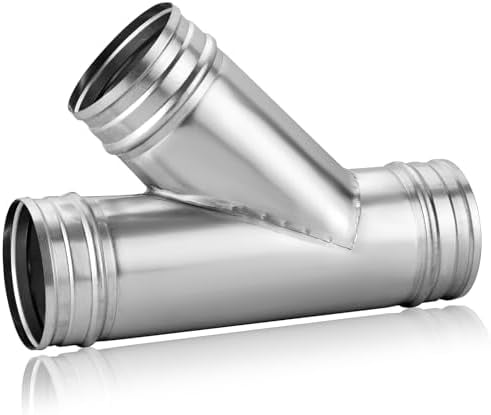 4 Inch 3 Way Duct Splitter, 45°Metal Hose Connector 4 Inch Duct ...