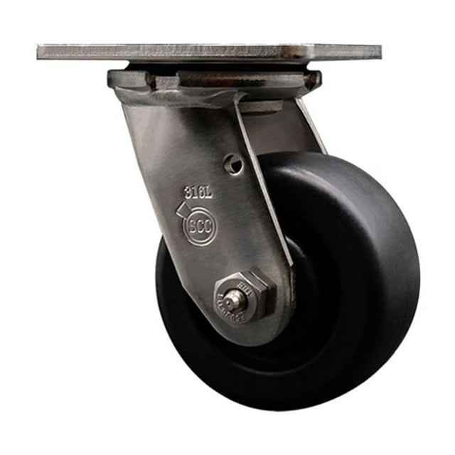 4 Inch 316 Stainless Steel Polyolefin Wheel Swivel Caster with Ball ...