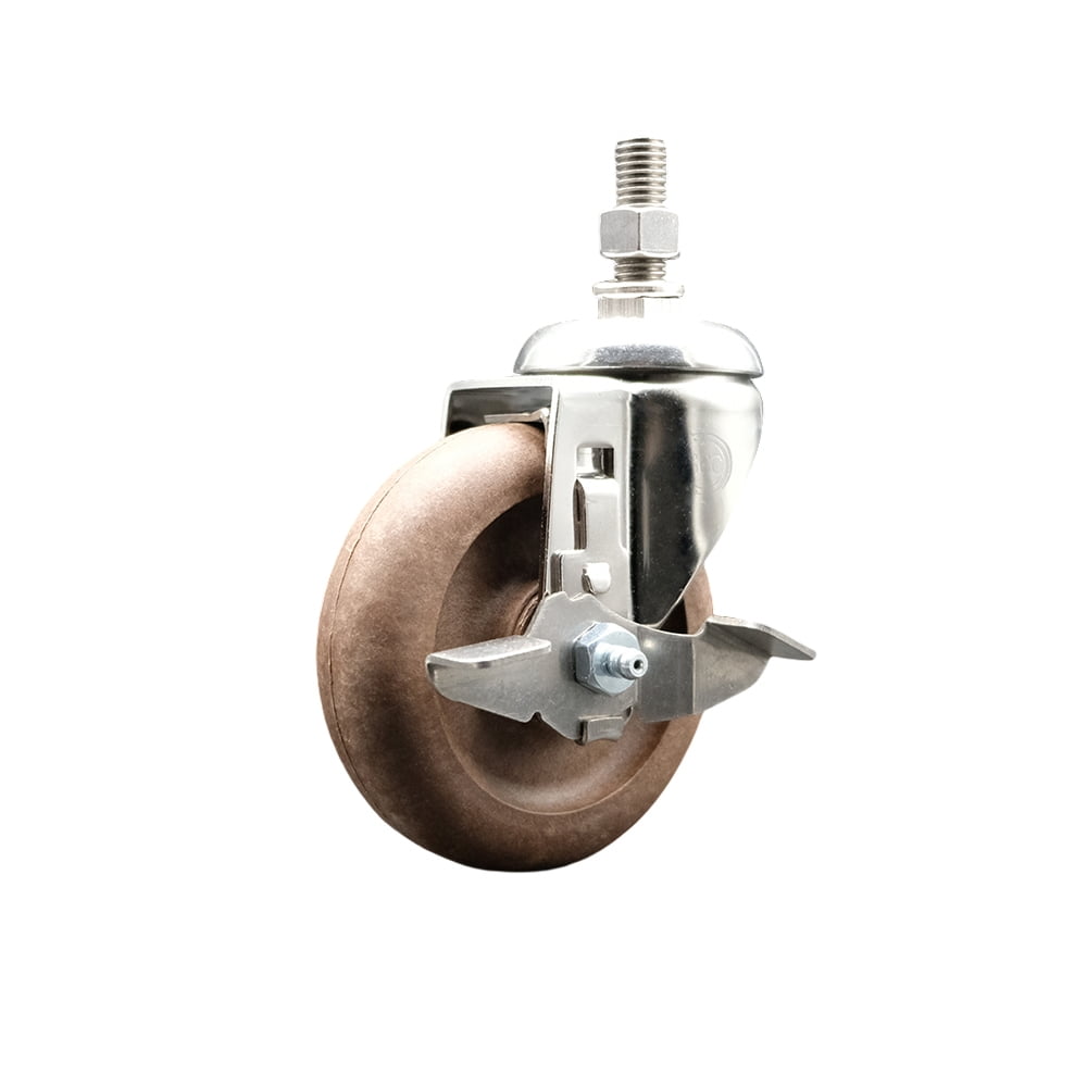 4 Inch 316SS High Temp Glass Filled Nylon 10mm Threaded Stem Caster ...