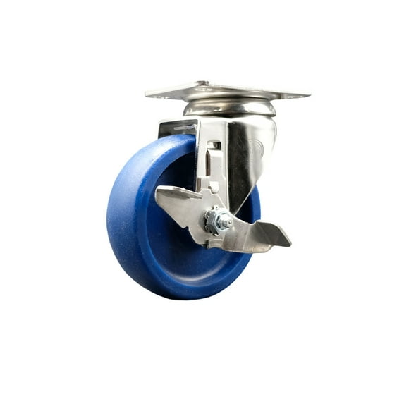 4 Inch 316SS Solid Polyurethane Wheel Swivel Top Plate Caster with ...