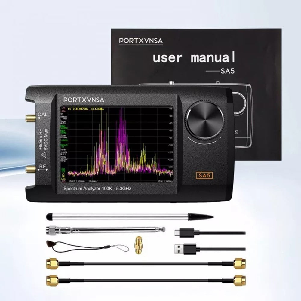 4 Inch 5.3GHz SA5 Spectrum Analyzer & Signal Generator Compact Handheld ...