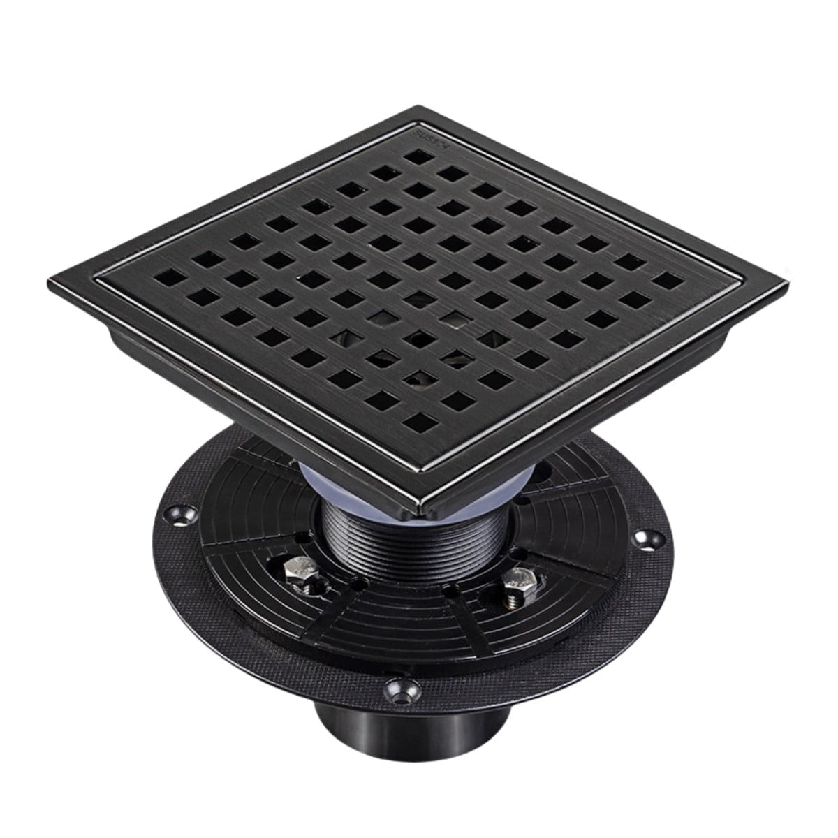 4 Inch 6 Inch 304 Stainless Steel Square Shower Floor Drain With Flange ...