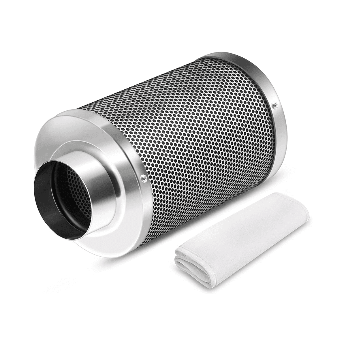 4 Inch Air Carbon Filter Odor Control, Reversible Flange, Pre-Filter ...