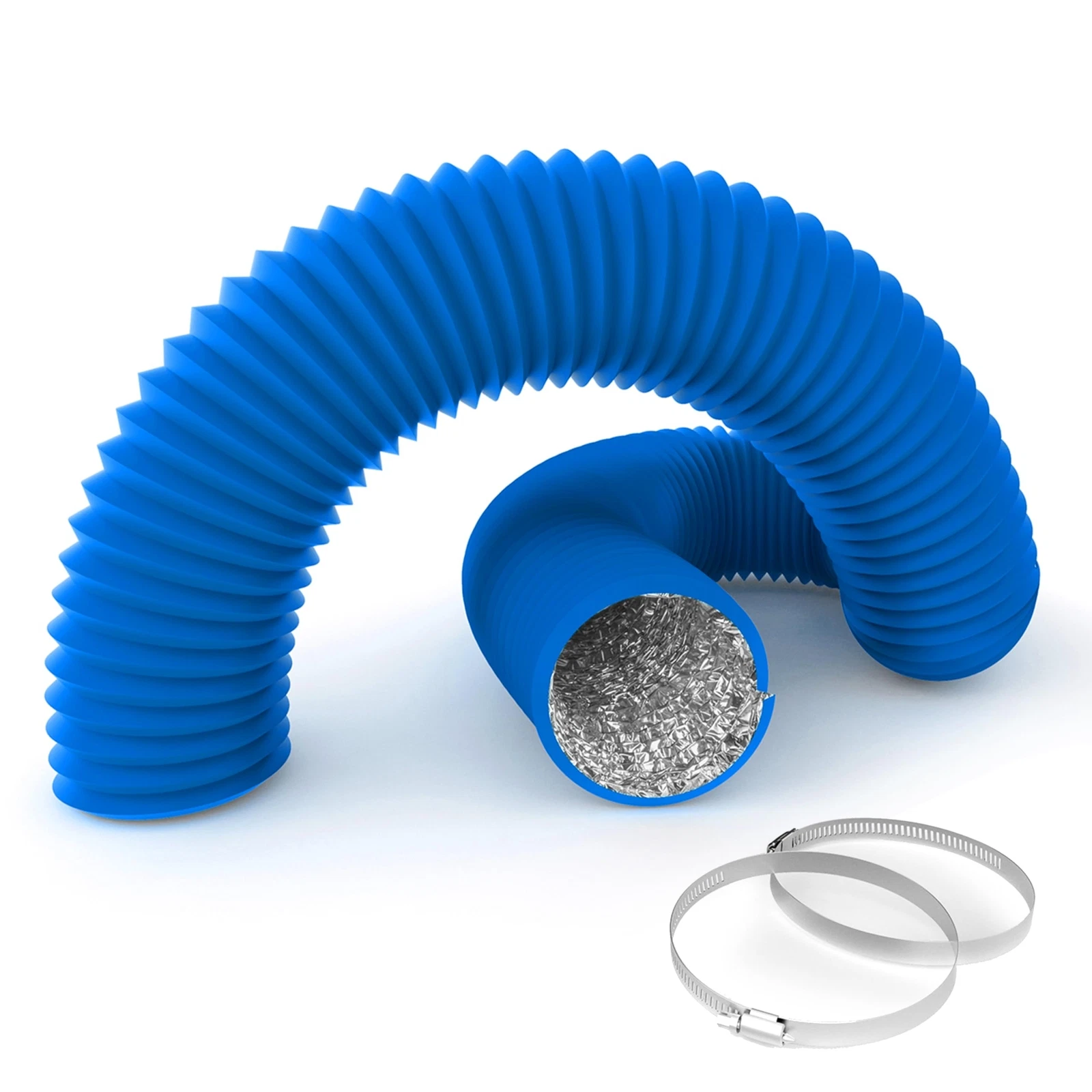 4-Inch Aluminum Ducting Dryer Vent Hose Three-Layer Protection 8-Feet ...