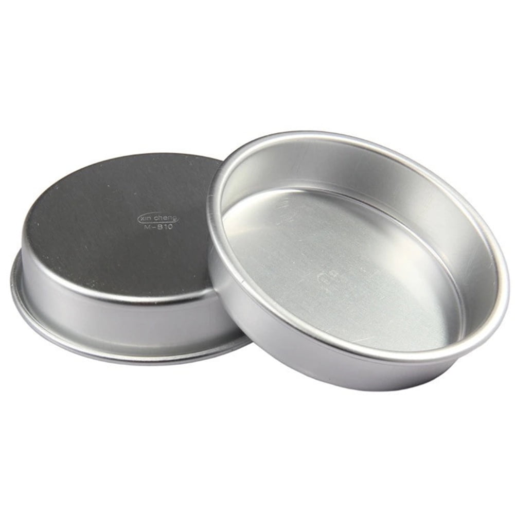 4 Inch Aluminum Round Cake Pan, 2 Pieces Non-stick Mini Cake Baking Pan ...