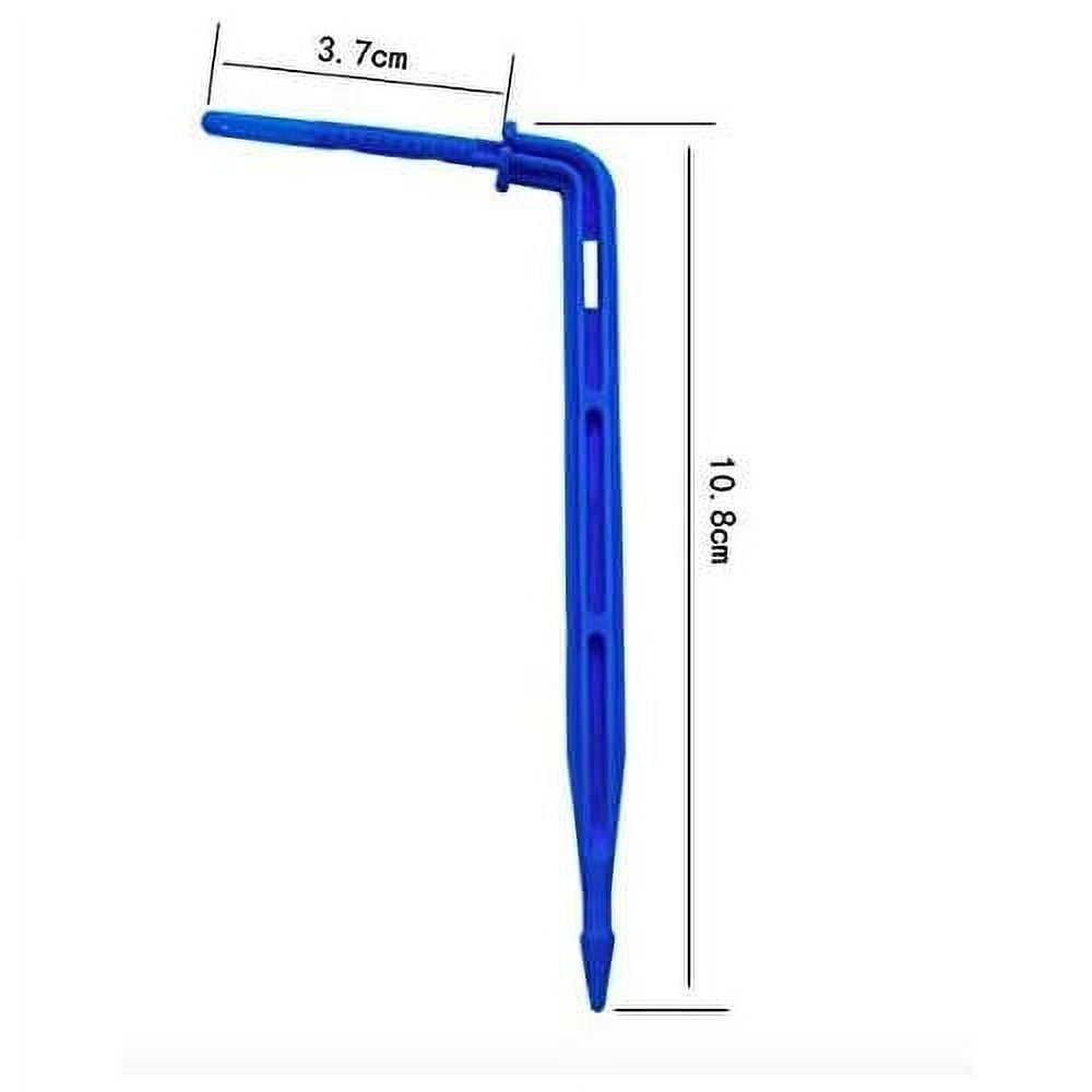 4" Inch Angled Drip Emitter Stake, (FITS 1/4" & 1/8" TUBING) For ...