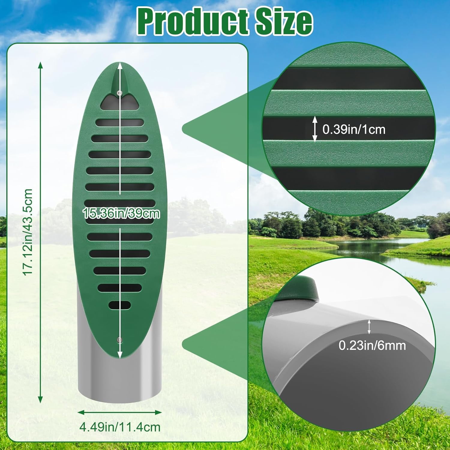 4 Inch Angled Slope Drainage Pipe, Green Yard Drain Emitter for Pump ...