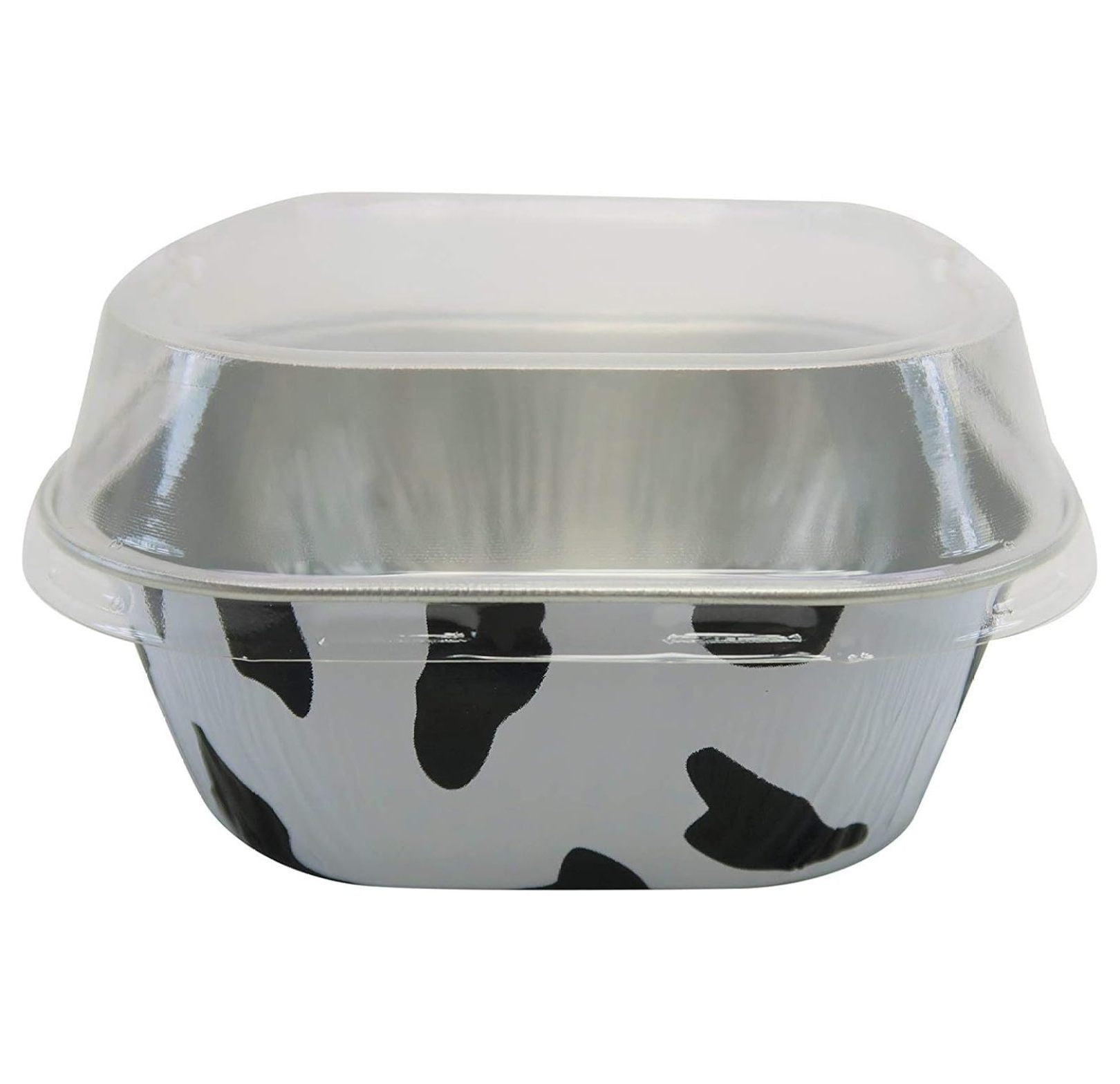 4 Inch Baking Pan with Snap-On Lid - 8 oz. Square Colored Aluminum Pan ...