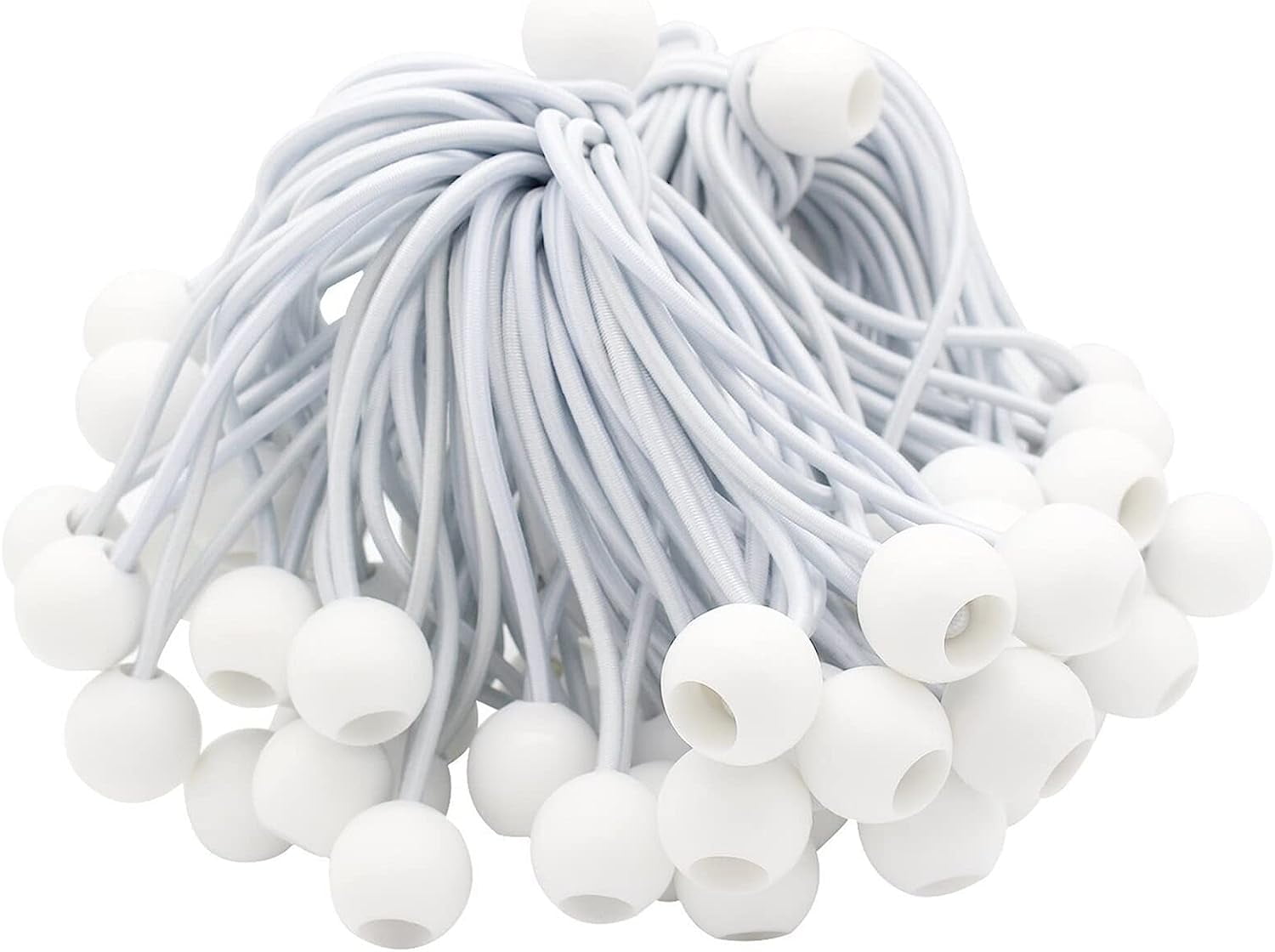 4 Inch Ball Bungee Cords ，100 PCS Bungee Cords Heavy Duty Outdoor Tarp ...