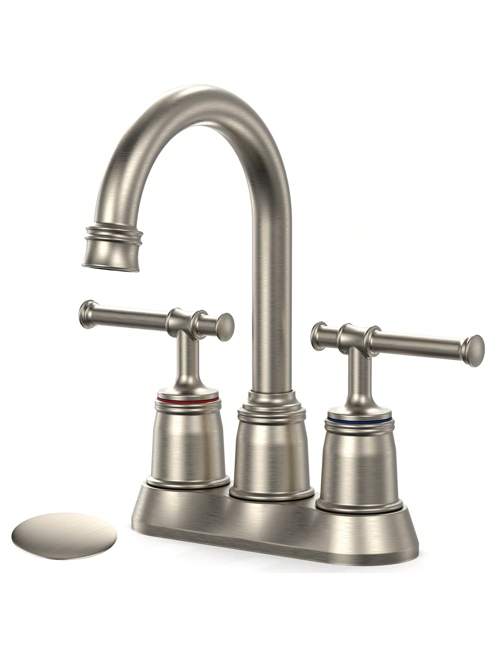 4 Inch Bathroom Faucet, Bathroom Faucets For Sink 3 Holes, Widespread ...