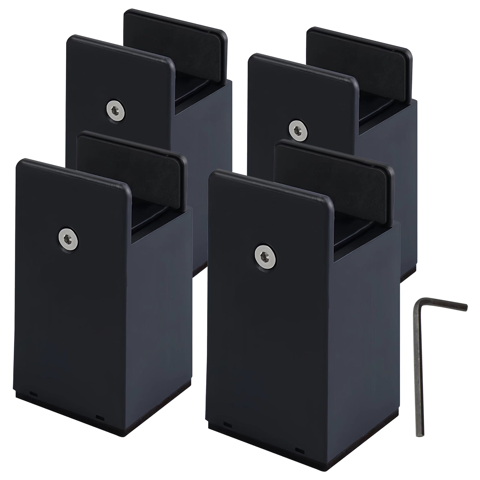 4 Inch Bed Risers with Adjustable Screw Clamp Heavy Duty Furniture ...