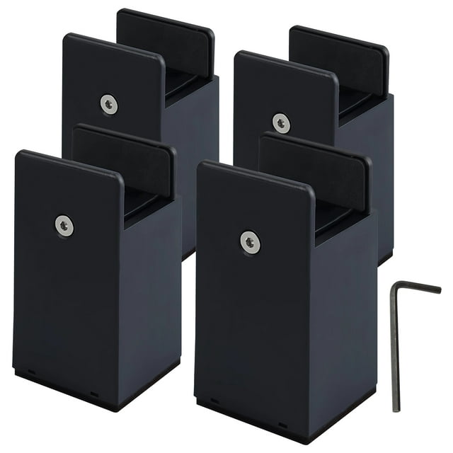 4 Inch Bed Risers with Adjustable Screw Clamp Heavy Duty Furniture ...