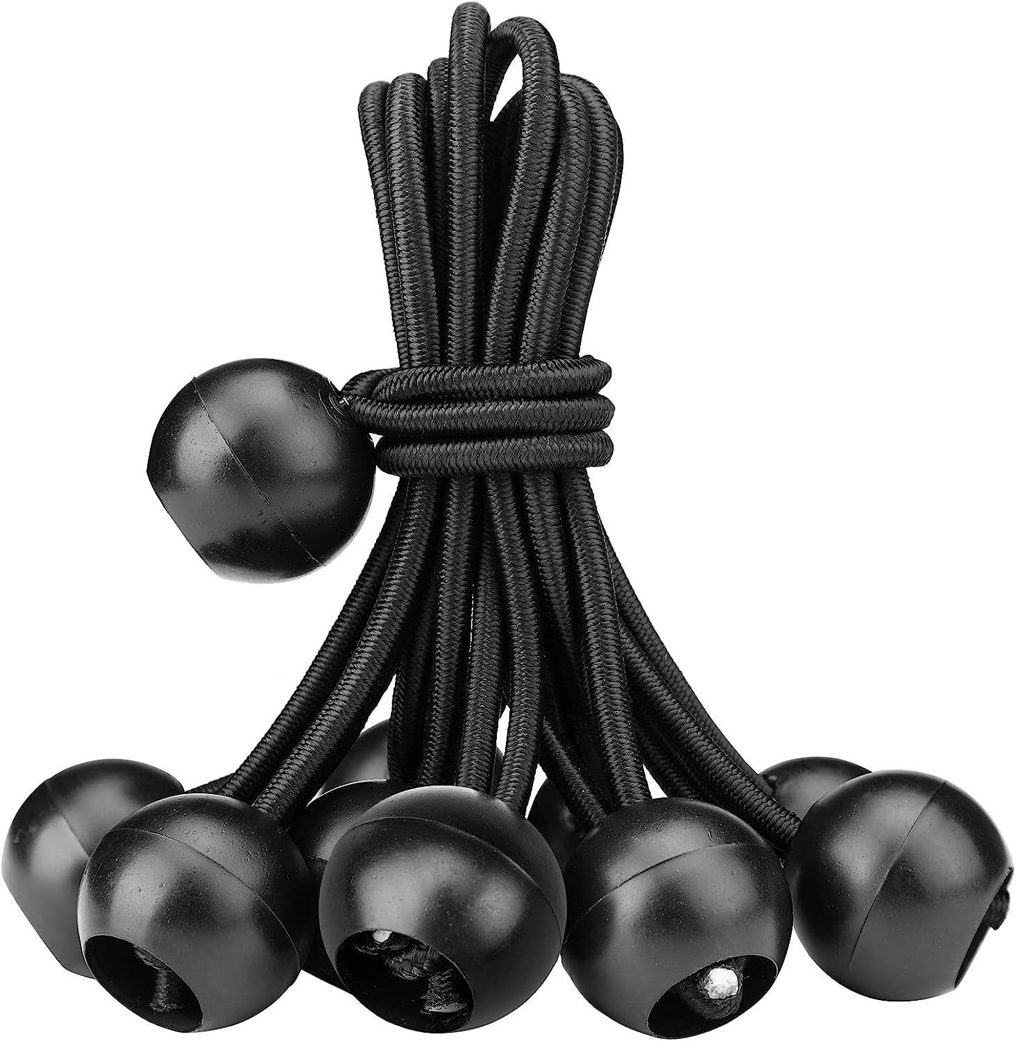 Menkey, 4 in Black Tarp Ball Bungee Cord 10 Piece - Walmart.com