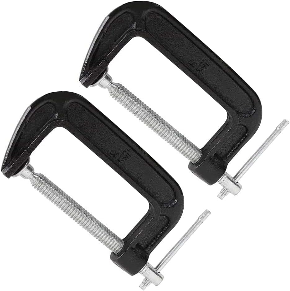 4 Inch C-Clamp Set, Heavy Duty Steel C Clamp Industrial Strength C ...
