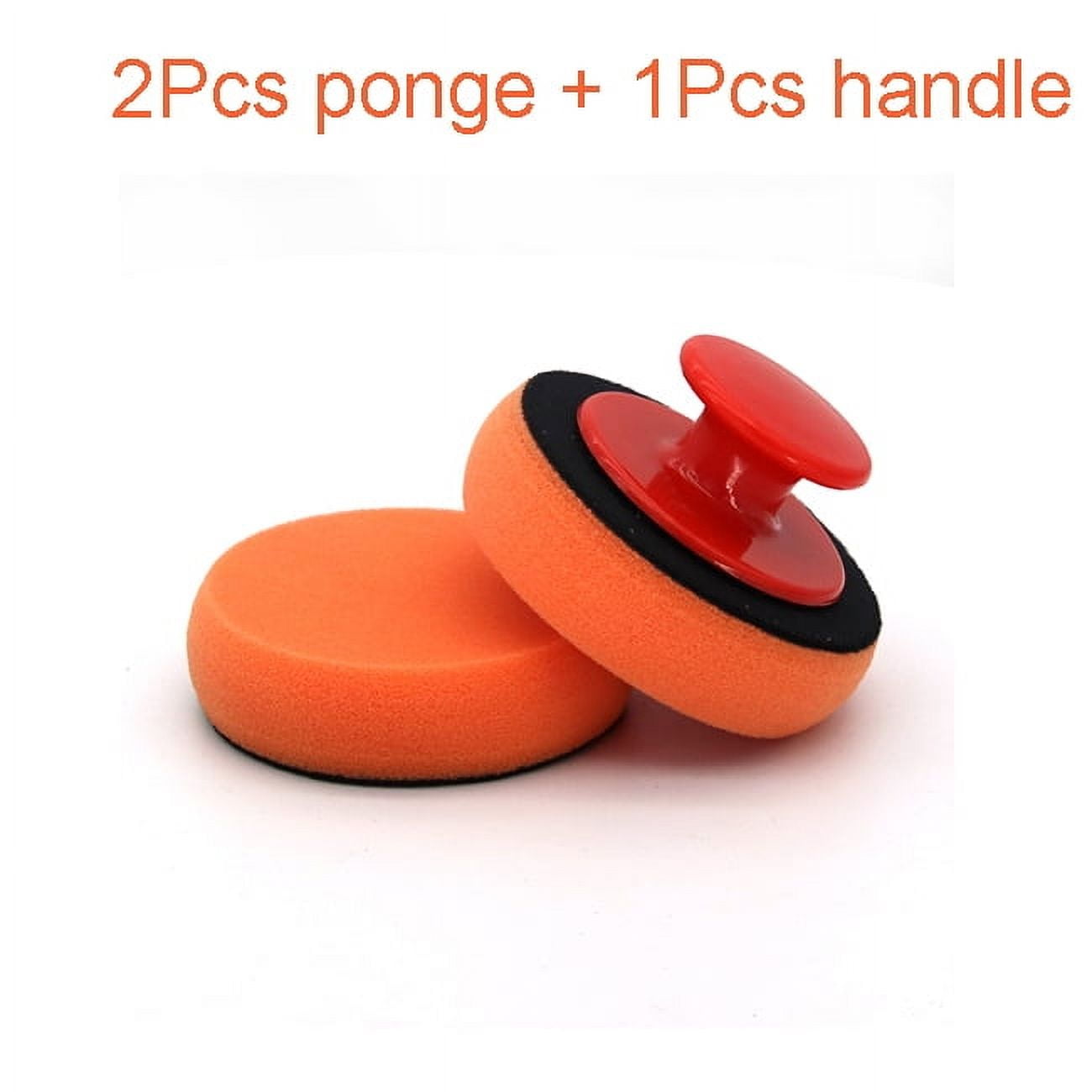 4 Inch Car Wax Applicator Pads Set with Red Handle Soft Sponge ...