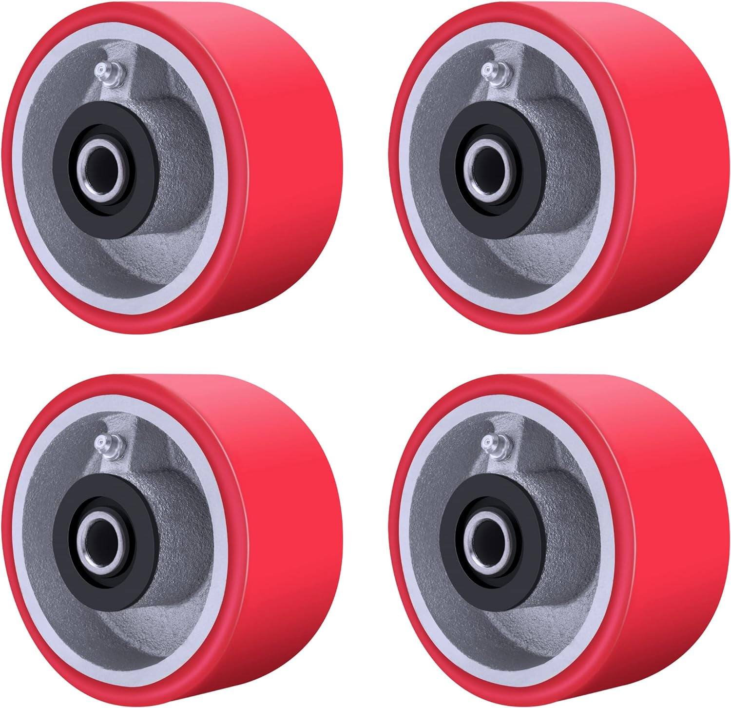 4 Inch Casters Wheels- Heavy Duty Casters, Polyurethane Caster Wheel ...