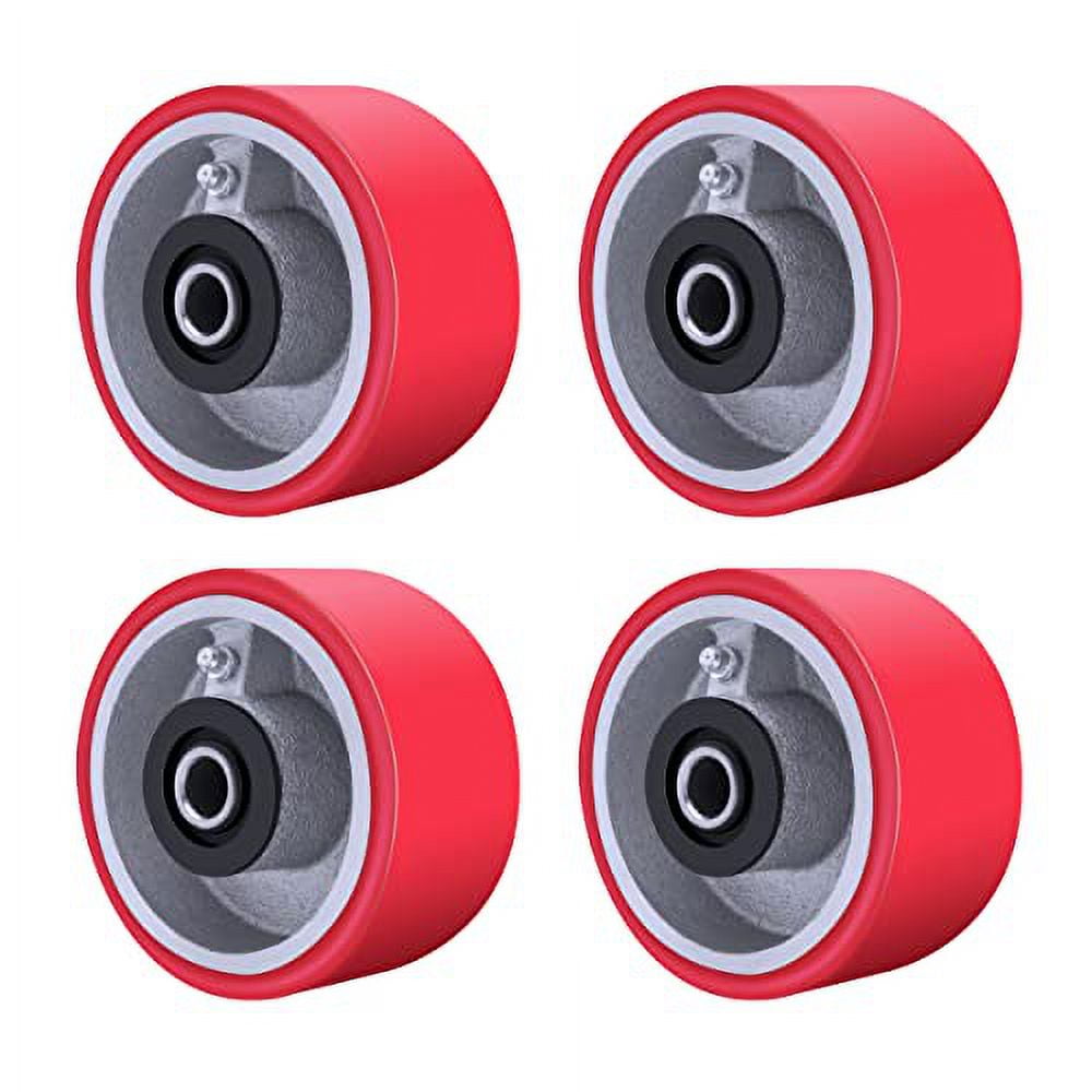 4 Inch Casters Wheels- Heavy Duty Casters, Polyurethane Caster Wheel ...