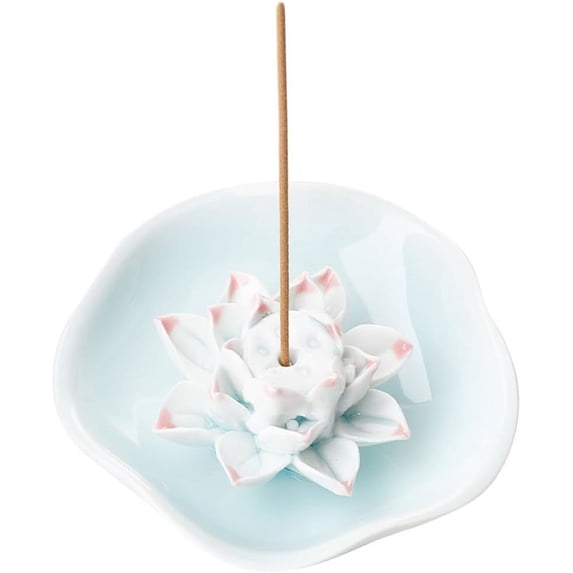 4 Inch Ceramic Lotus Incense Burners Handmade Flower Incense Stick ...