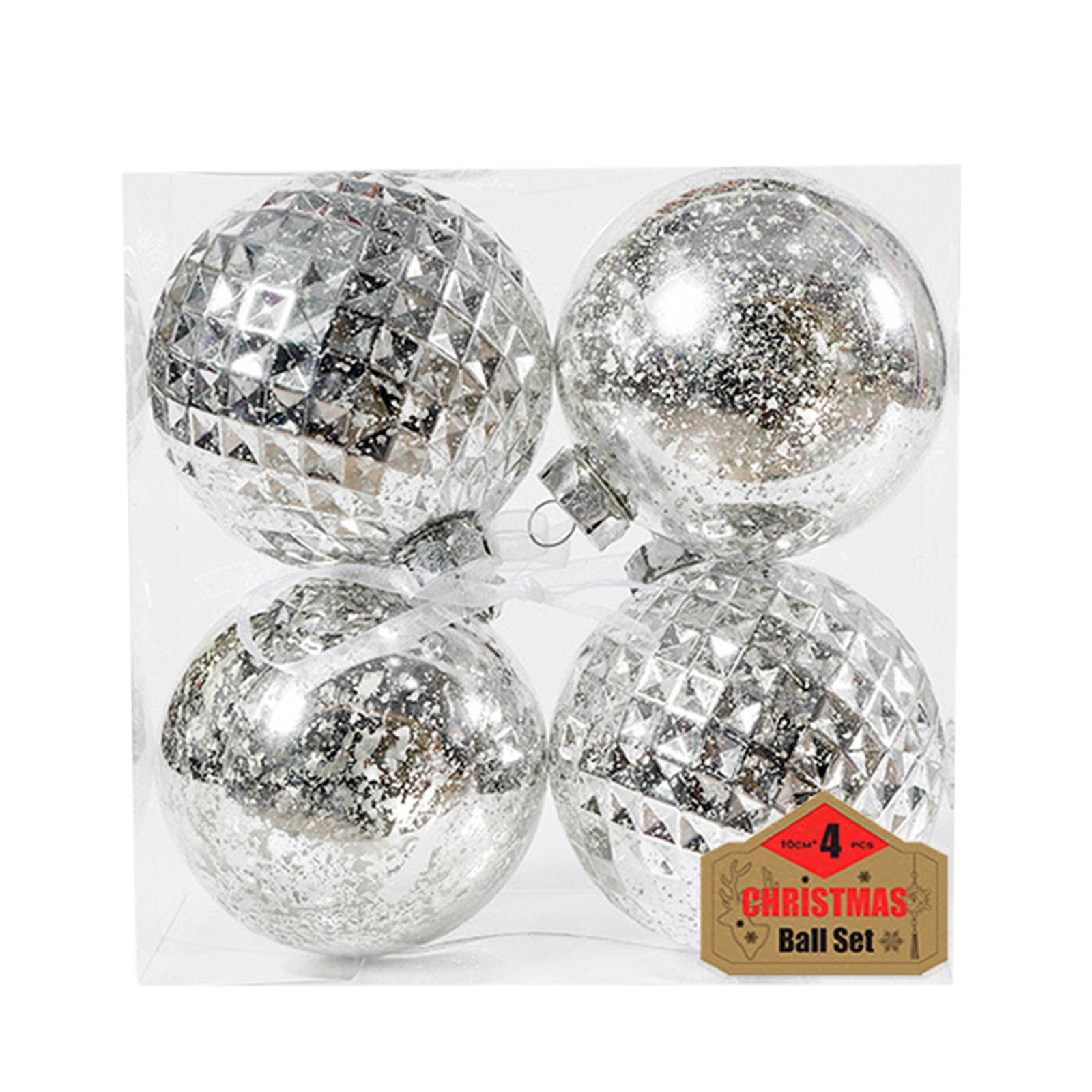 4 Inch Christmas Ball Christmas Baubles Hanging Tree Balls Ornaments ...
