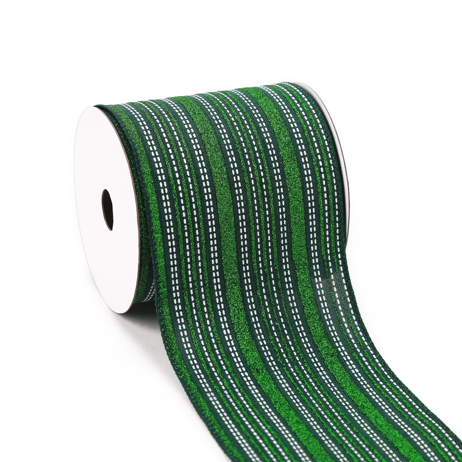 4 Inch Christmas Theme Ribbon for Wreath Crafts, 4'' x 10 Yds (30 ...