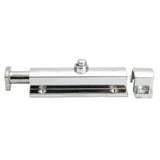 4\'Inch Chrome Plated Door Sash Security Bolt Button Open Spring Lock ...