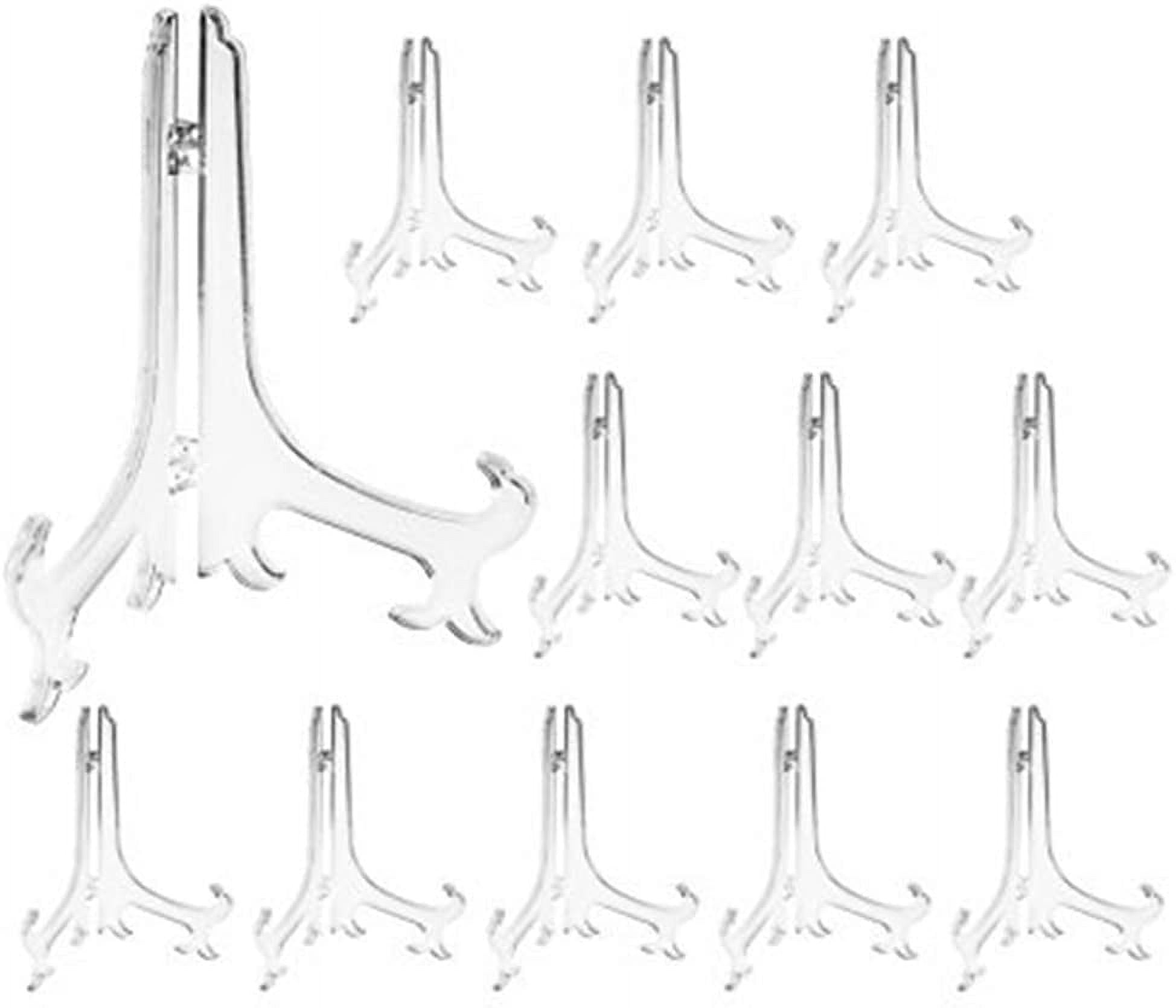 4 Inch Clear Plastic Easels or Stand/Plate Holders to Display Pictures ...