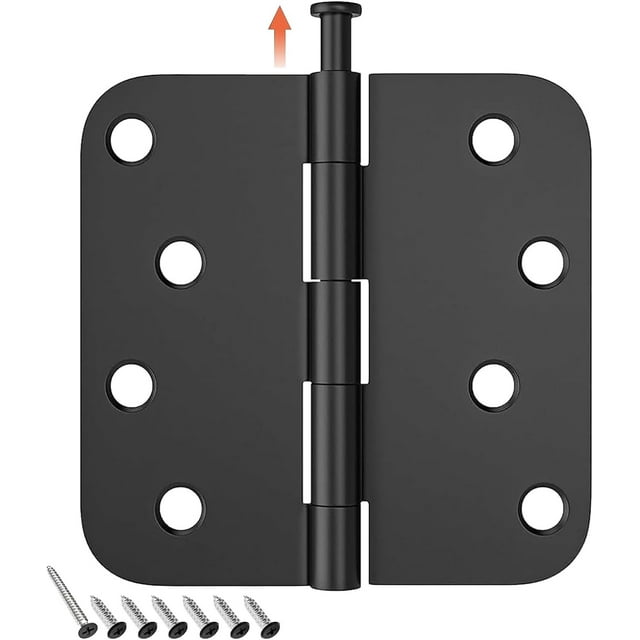 4 Inch Corner Exterior Door Hinges, 5/8'' Radius Door Hinges, 3 Pack ...