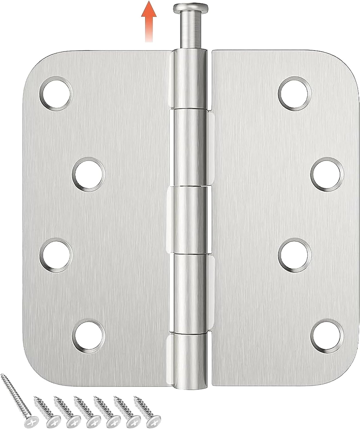4 Inch Corner Exterior Door Hinges, 5/8'' Radius Door Hinges, 6 Pack ...