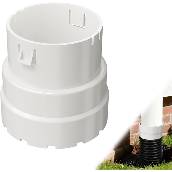 4-Inch Corrugated Pipe Adapter - 4-Inch corrugated to 4" SDR 35 or 4 ...
