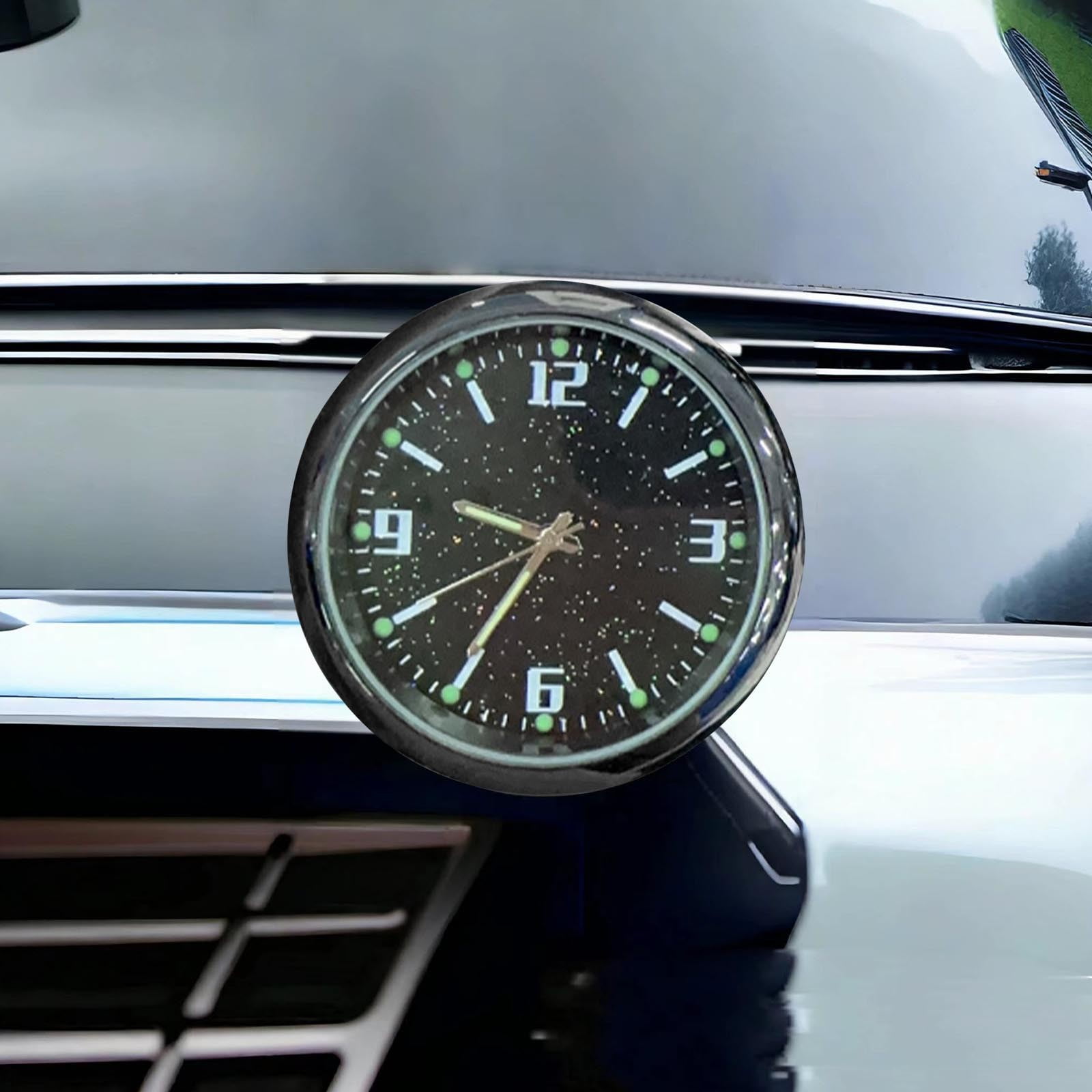 4-Inch Dashboard Fluorescent Mini Car Clock - Easy-to-Attach Clock for ...