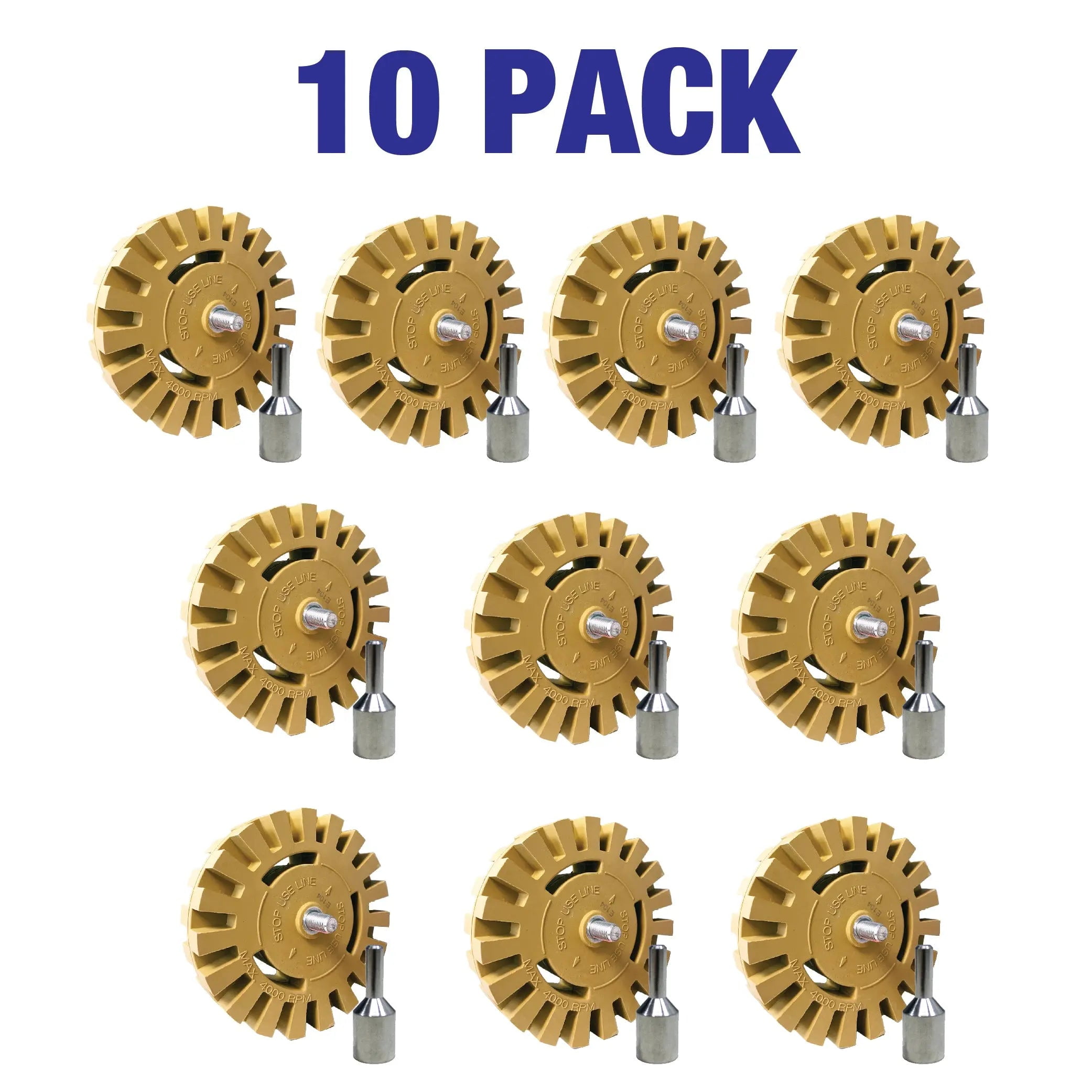 4 Inch Decal Remover Eraser Wheel with Adapter Quantity: 10 - Walmart ...