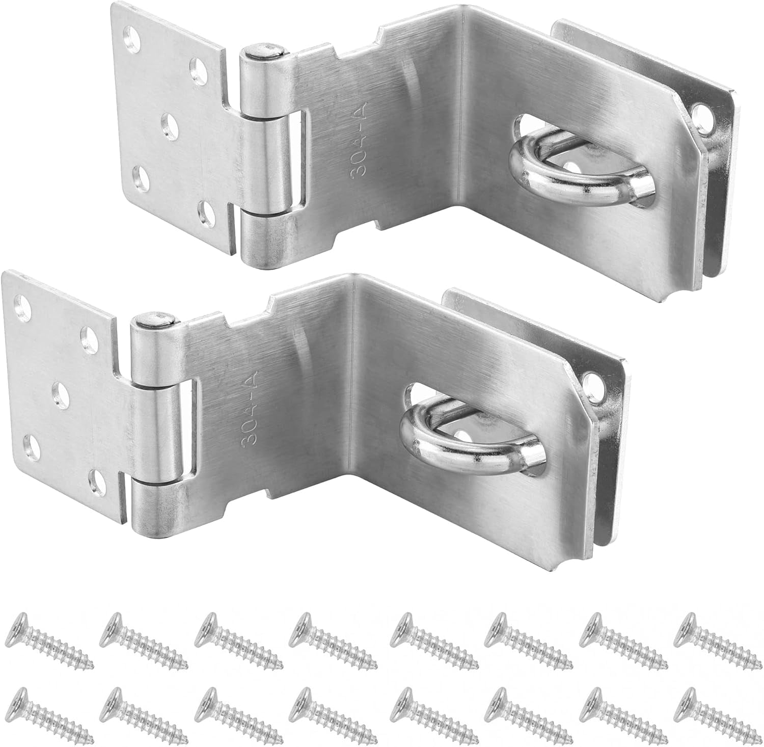 4 Inch Door Hasp Latch 90 Degree, Right Angle Padlock Hasp Stainless ...