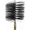 4 Inch Double Spiral Flue Brush Round Chimney Cleaning Brush with 1/4 ...
