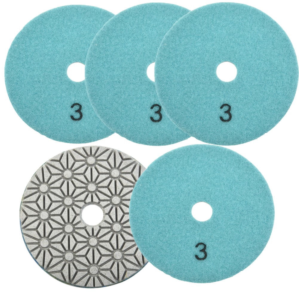 4 Inch Dry/Wet Diamond 3 Step Polishing Pad 100mm Granite Polishing ...