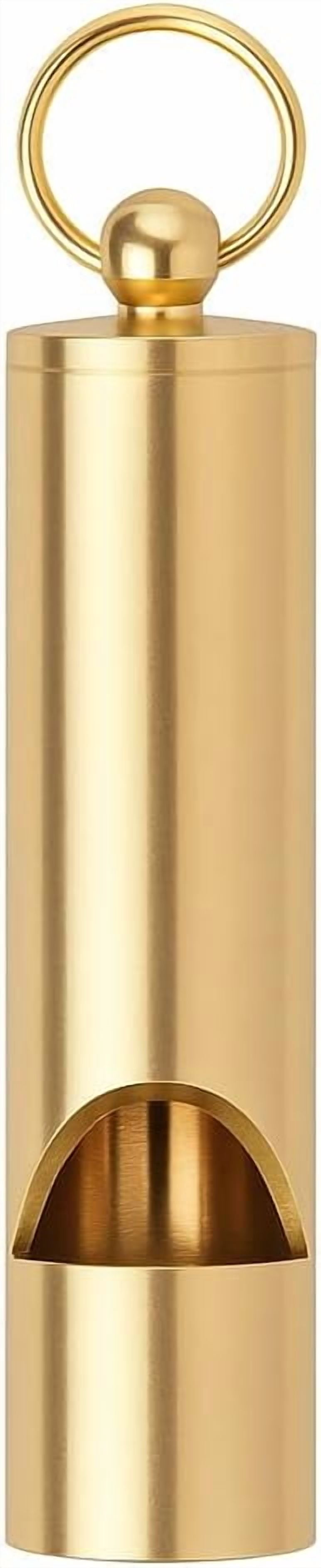 4-Inch Dual-Tone Brass Whistle 140db, Loud Emergency Safety Signal with ...