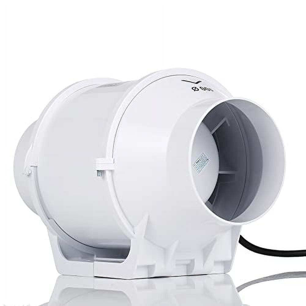 4 Inch Duct Fan Inline Exhaust Pipe Fan,530 CFM Ventilation Exhaust ...