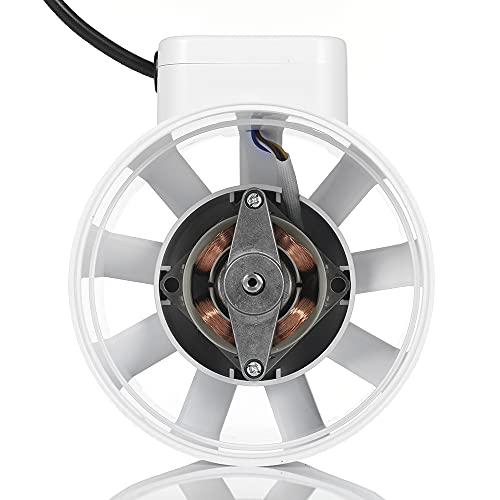 4 Inch Duct Fan Inline Exhaust Pipe Fan,530 CFM Ventilation Exhaust ...