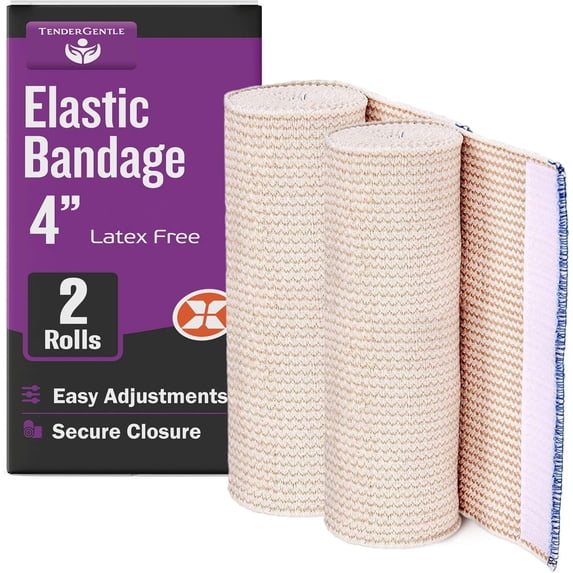 4 Inch Elatic Bandage with elf Cloure 2 Wrap for prain, Broken Limb ...