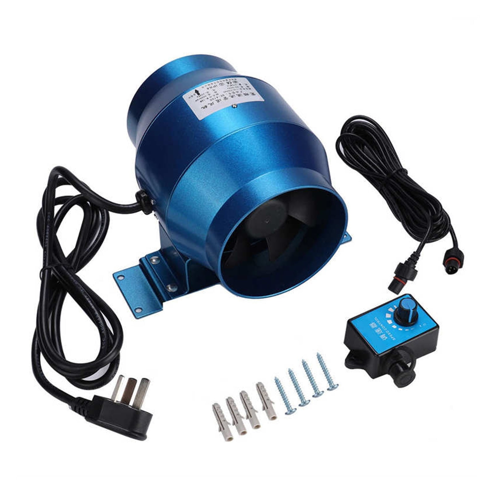 4 Inch Exhaust Fan Adjustable Speed Duct Fan Garden Farmland Window ...